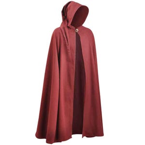 Cotton Canvas Cloak W/ Pointed Hood, Medieval Cloak, Hooded Cloak ...