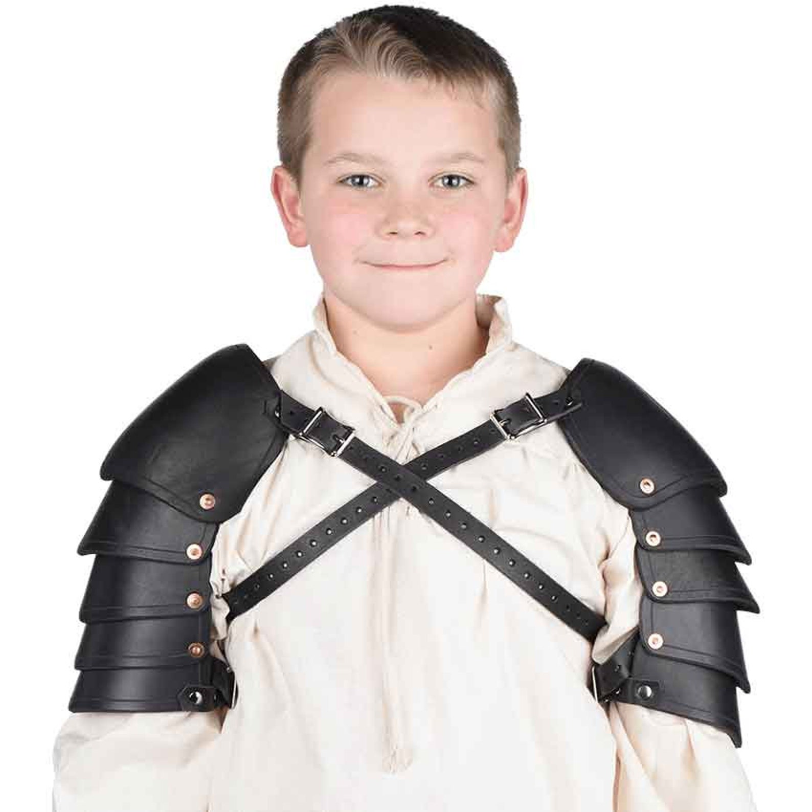 Kids Molded Spaulders - Childrens Armour - Leather Kids Armour - Etsy