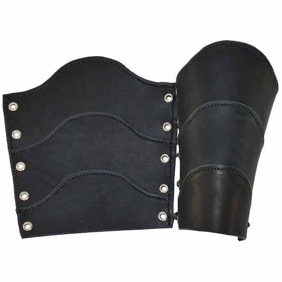 Classic Warrior Leather Arm Bracers Medieval Bracers | Etsy
