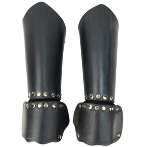 Warriors Leather Gauntlets Medieval Leather Bracers - Etsy