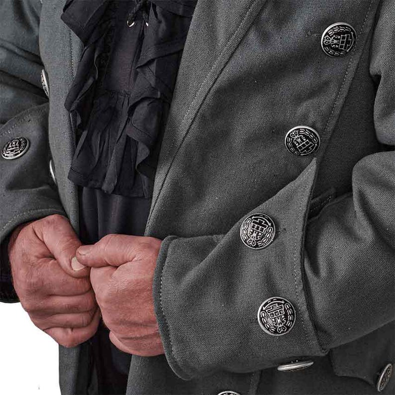 Canvas Buccaneer Coat, Heavy Cotton Pirate Jacket, Pirate Clothing, Ren ...