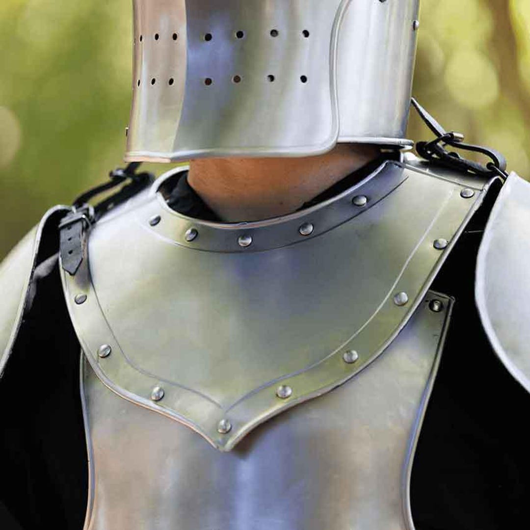 Steel Balthasar Gorget, Medieval Neck Armour, Steel Armour, Medieval ...