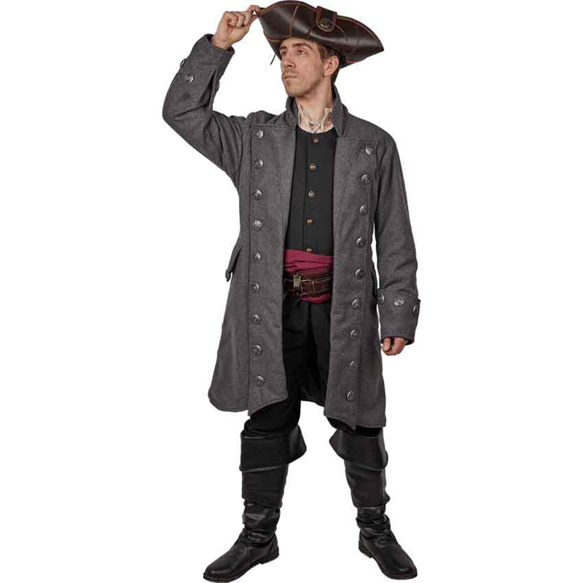 Wool Buccaneer Coat, Pirate Jacket, Captain Coat, Pirate Clothing, Ren ...