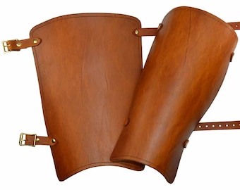 Real Leather Greaves and Gauntlets Set Medieval Dragon Hand Armour ...