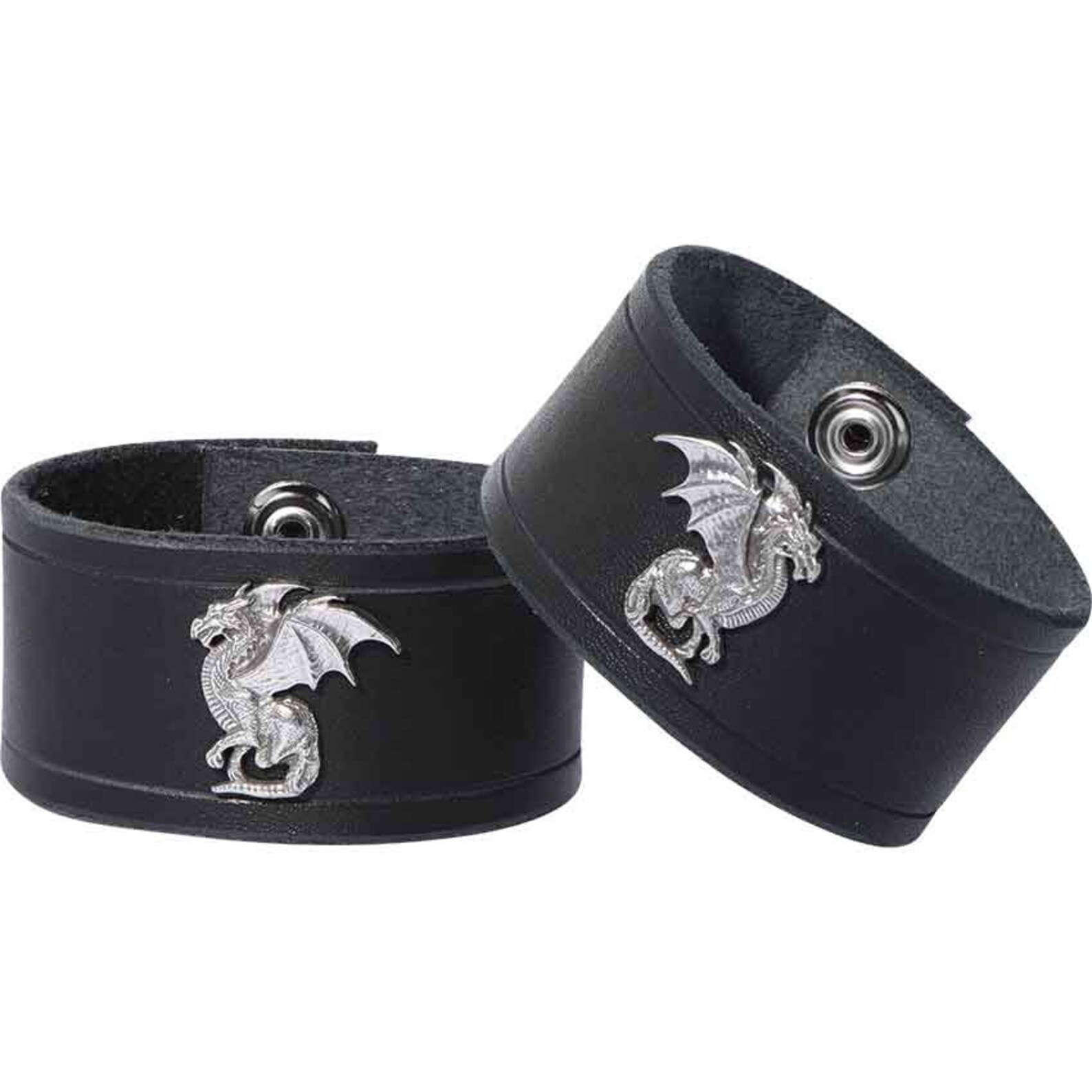 Leather Wrist Cuffs With Winged Dragons Dragon Armour - Etsy