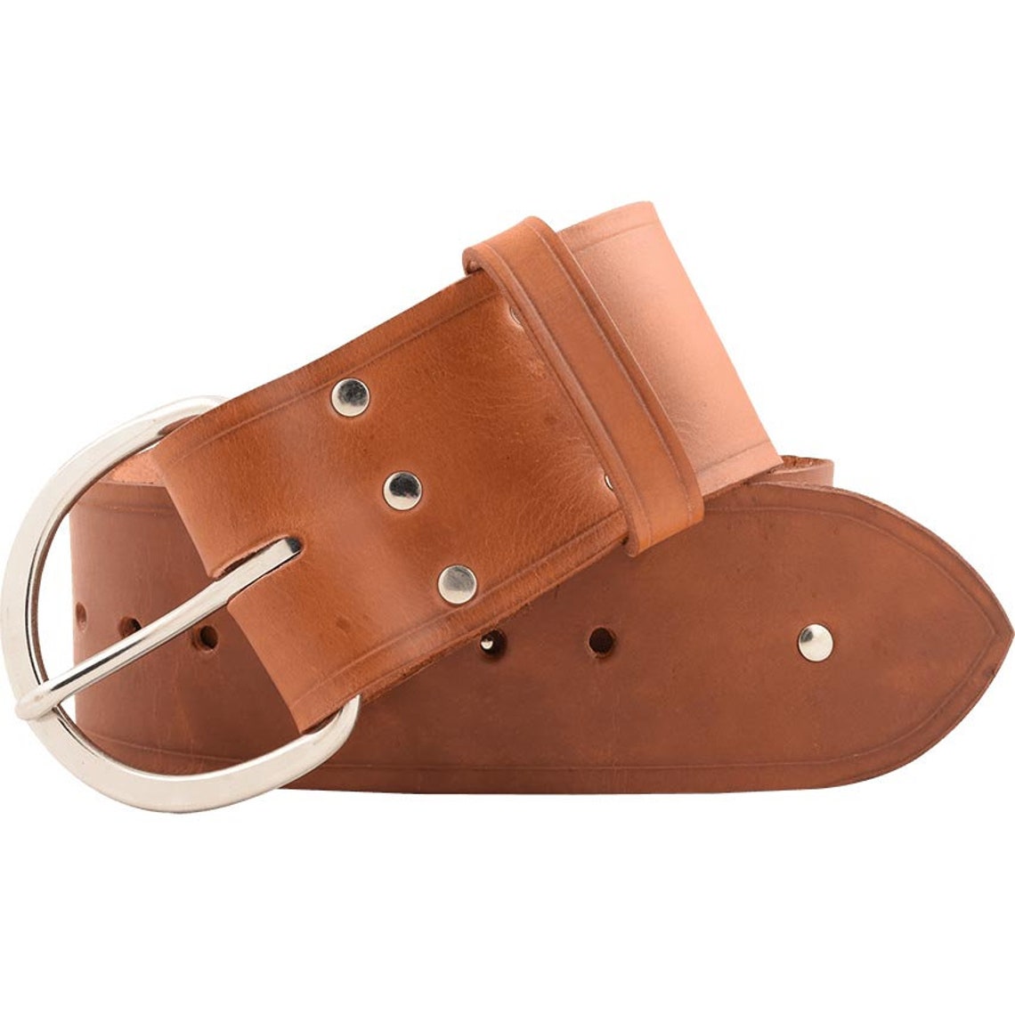 Simple Studded Wide Buckle Belt Leather Belt Buckle Belt - Etsy