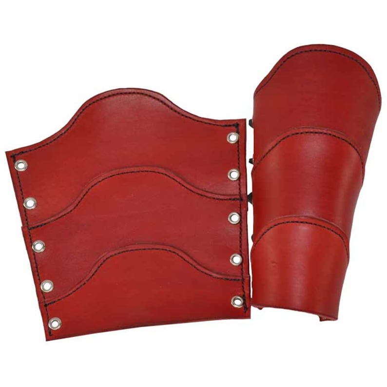 Classic Warrior Leather Arm Bracers Medieval Bracers | Etsy