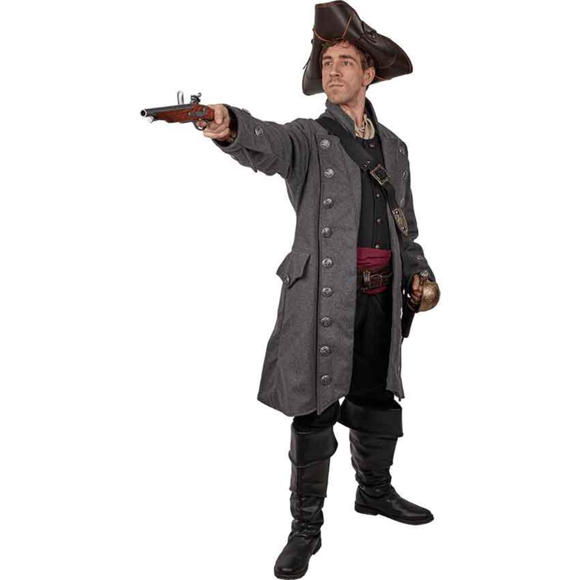 Wool Buccaneer Coat, Pirate Jacket, Captain Coat, Pirate Clothing, Ren ...