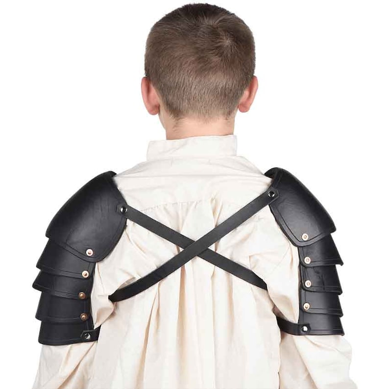 Kids Molded Spaulders - Childrens Armour - Leather Kids Armour - Etsy