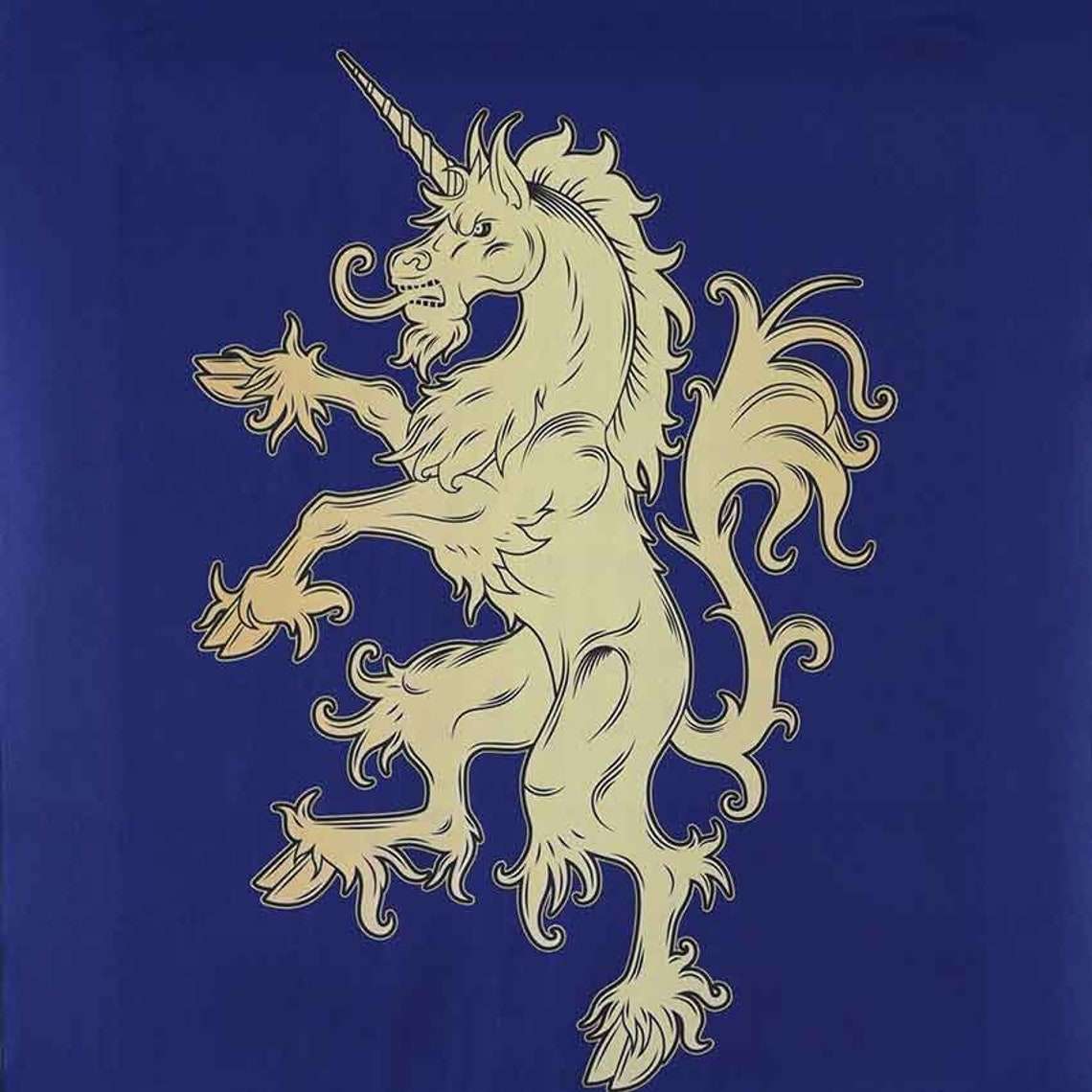 Rampant Unicorn Medieval Banner | Etsy