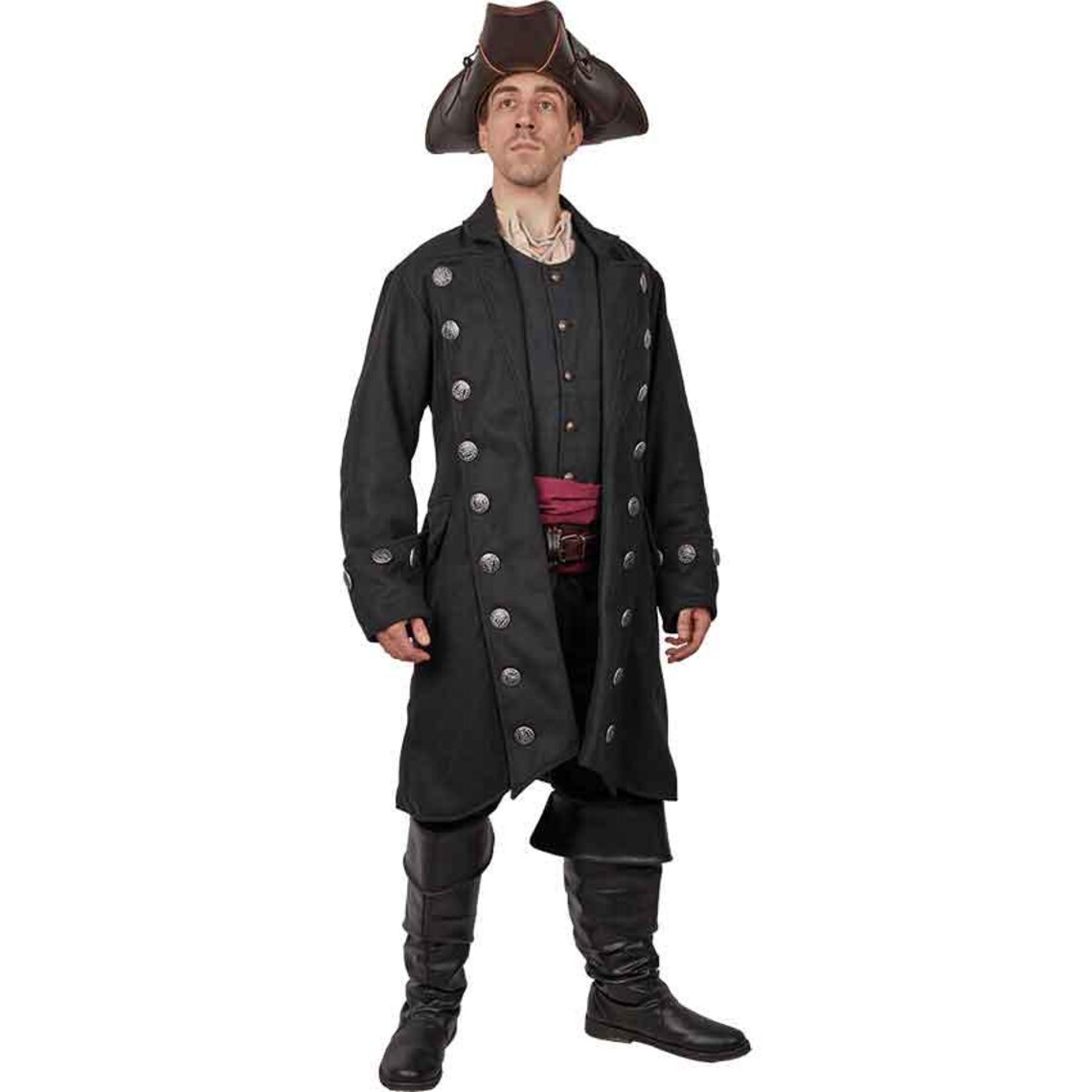Wool Buccaneer Coat, Pirate Jacket, Captain Coat, Pirate Clothing, Ren ...