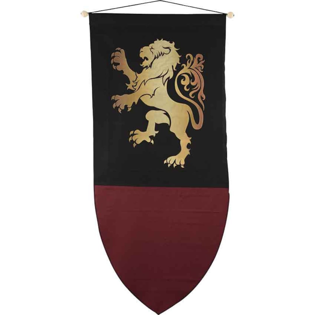 Rampant Lion Medieval Banner, Medieval Flag Banner, Wall Hanging Banner ...