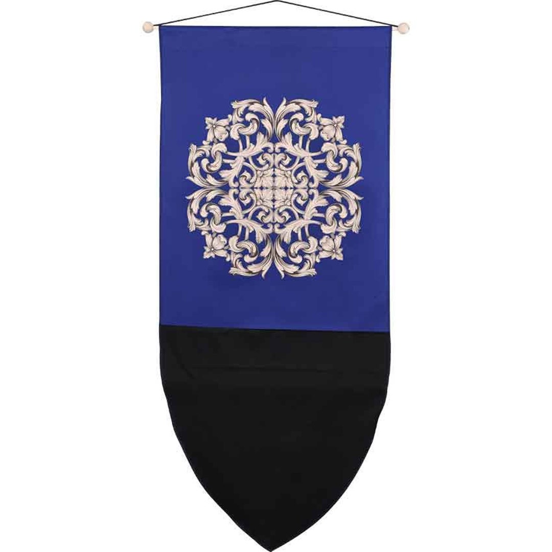 Baroque Flourish Medieval Banner, Medieval Flag Banner, Wall Hanging ...