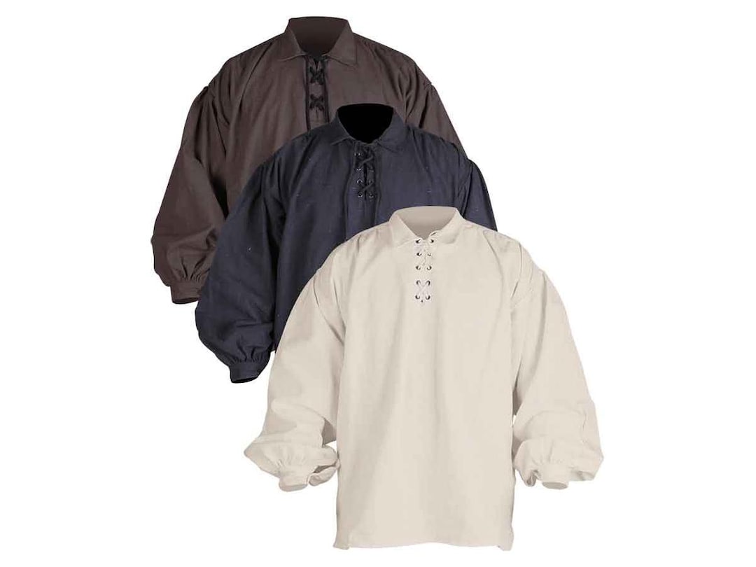 Jonathan Shirt, Medieval Shirt, Renaissance Shirt, Cotton Reenactment ...