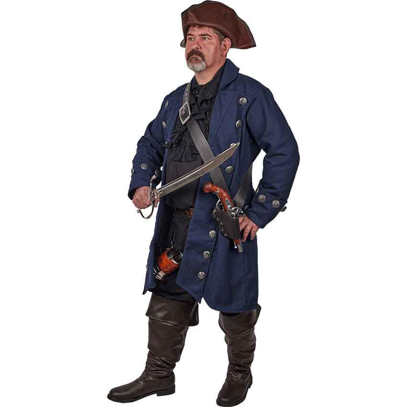 Canvas Buccaneer Coat, Heavy Cotton Pirate Jacket, Pirate Clothing, Ren ...