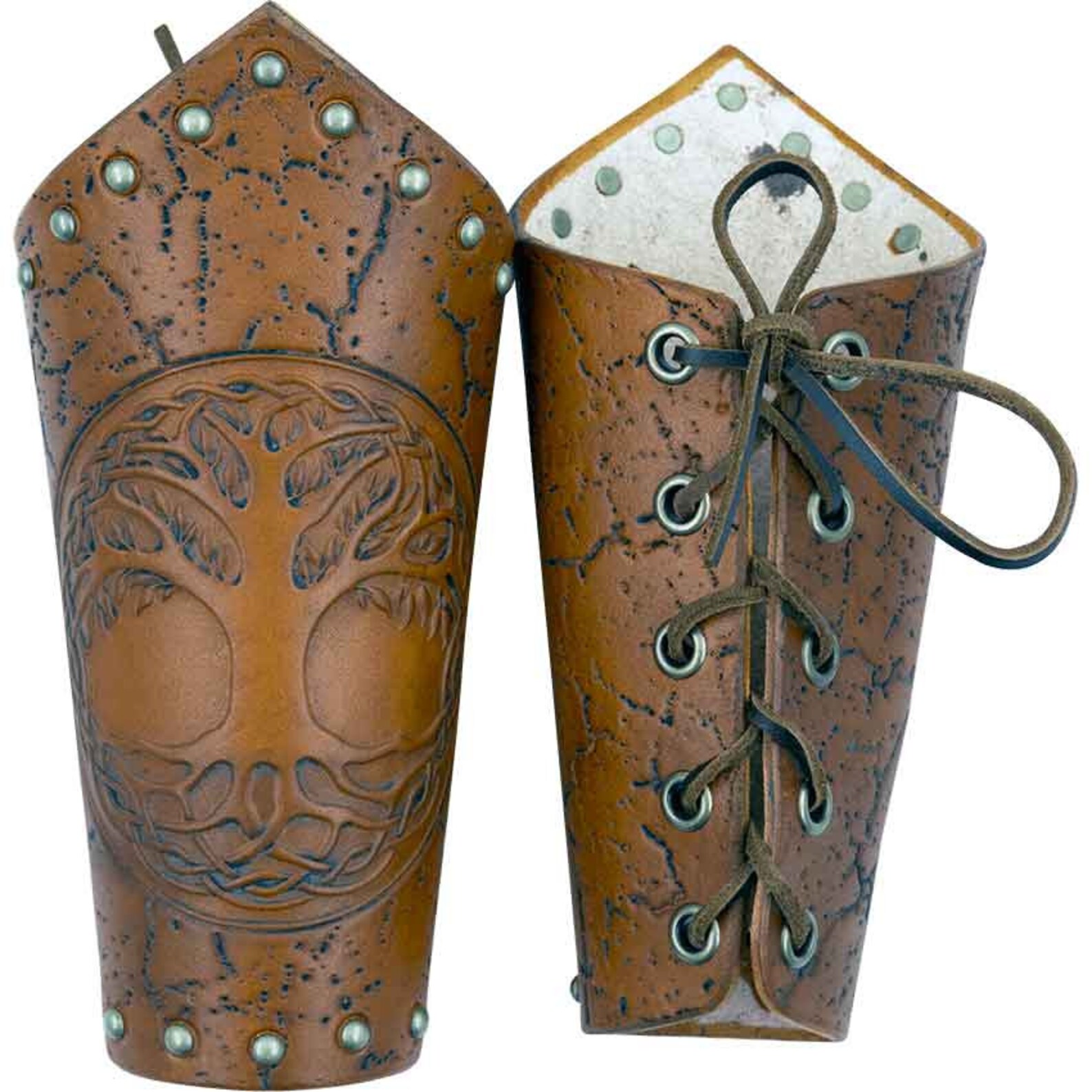 Tree of Life Leather Arm Bracers Medieval Leather Bracers - Etsy