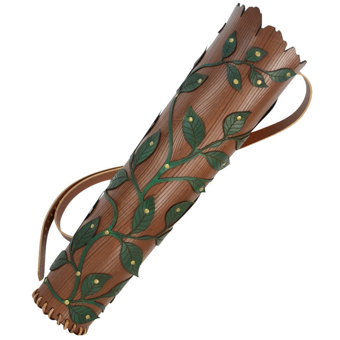 Elven Leaf Leather Quiver Traditional and Fantasy Archery Quiver DK3108 ...