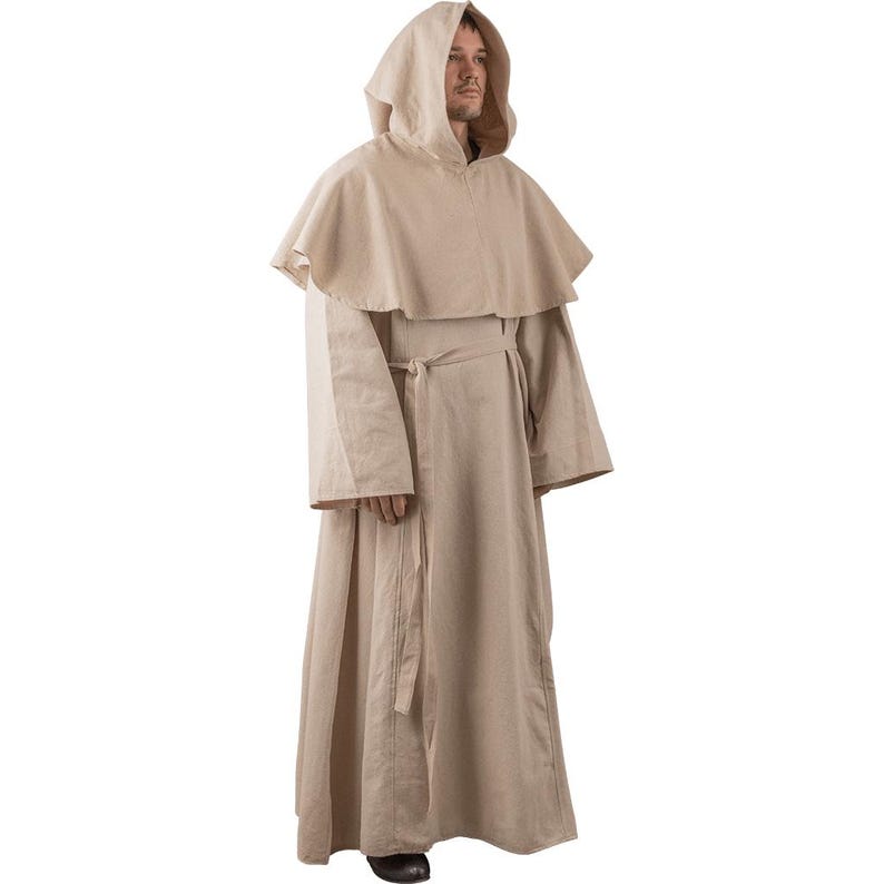 Adson Monk’s Robe, Medieval Monk Robe, Hooded Monk Robe With Belt ...