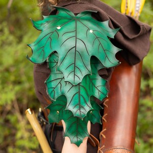 Elven Leaf Leather Pauldron Harness - Elf Armor - #DK5107 - Etsy