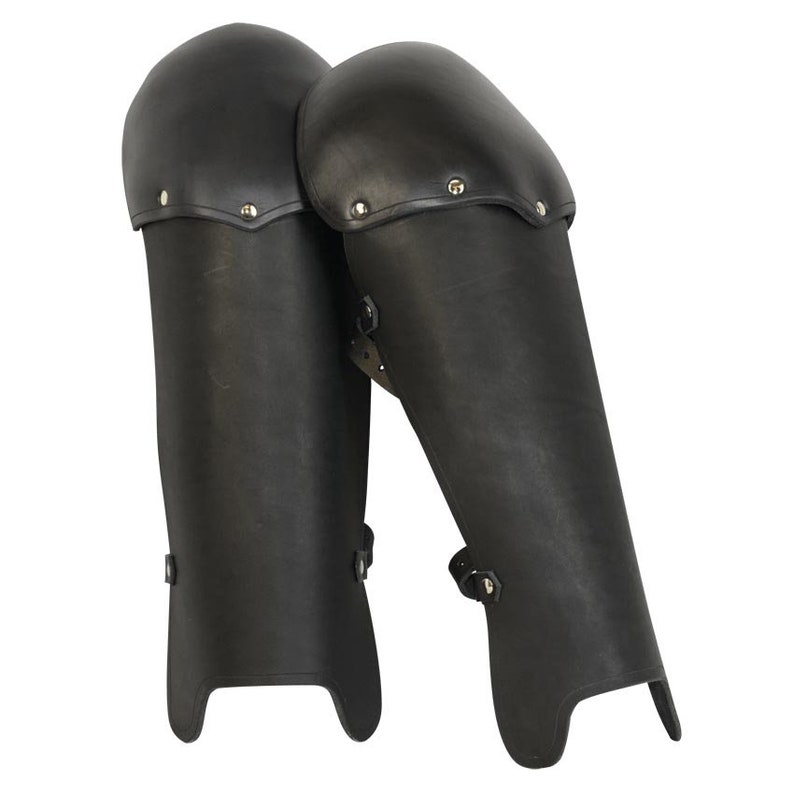 Molded Leather Greaves - Leather Leg Armour - #DK5202 - Etsy