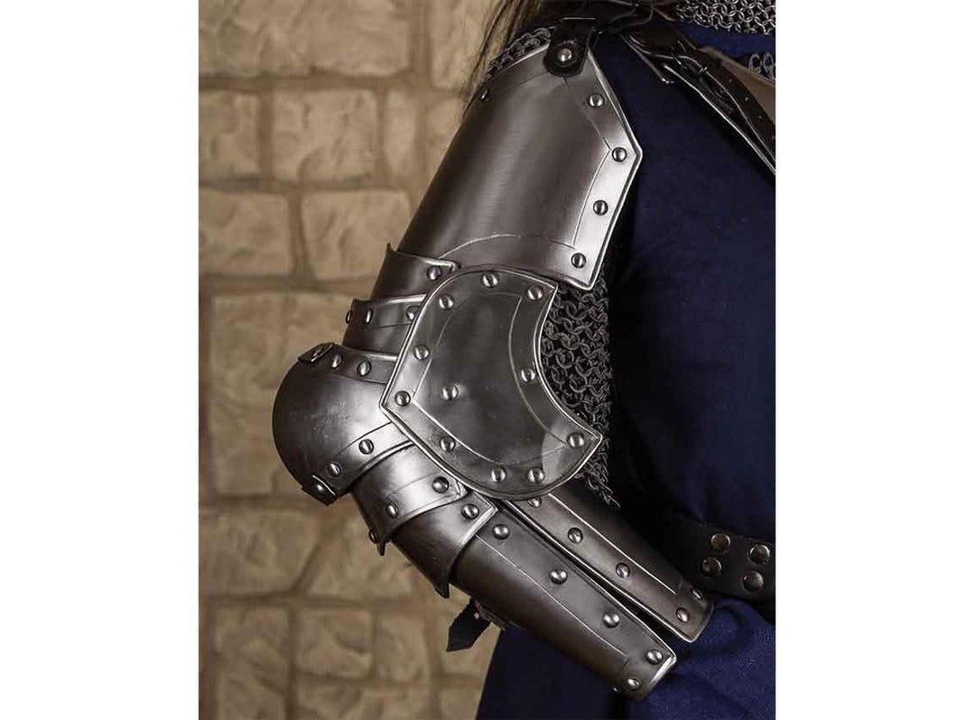 Steel Balthasar Full Arm Guards, Medieval Arm Armour, Steel Armour, Medieval Steel Armour ...