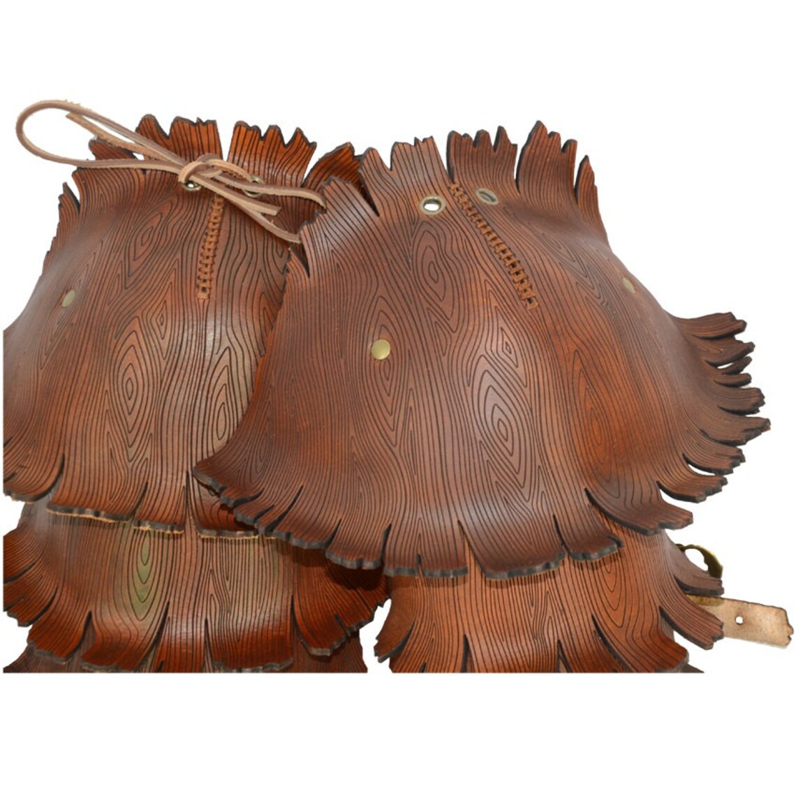 Woodland Tree Bark Pauldrons - Leather Armor - #DK5109 - Etsy