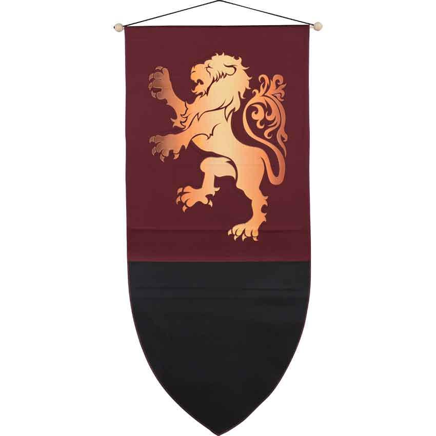 Rampant Lion Medieval Banner, Medieval Flag Banner, Wall Hanging Banner ...