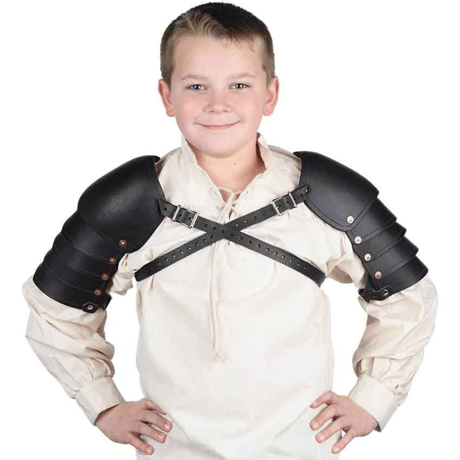 Kids Molded Spaulders - Childrens Armour - Leather Kids Armour - Etsy