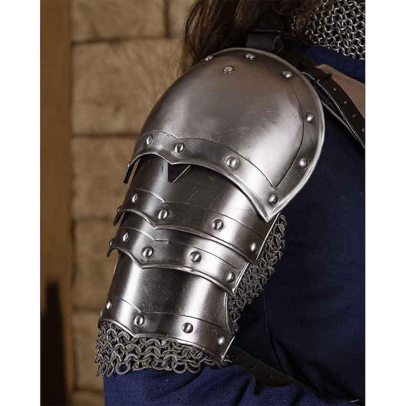 Small Steel Balthasar Spaulders, Medieval Shoulder Armour, Steel ...