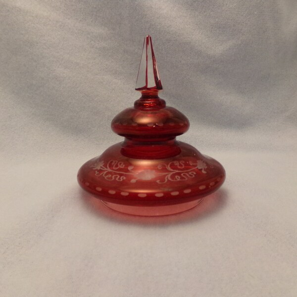 Bohemian Red Cut Glass - Etsy