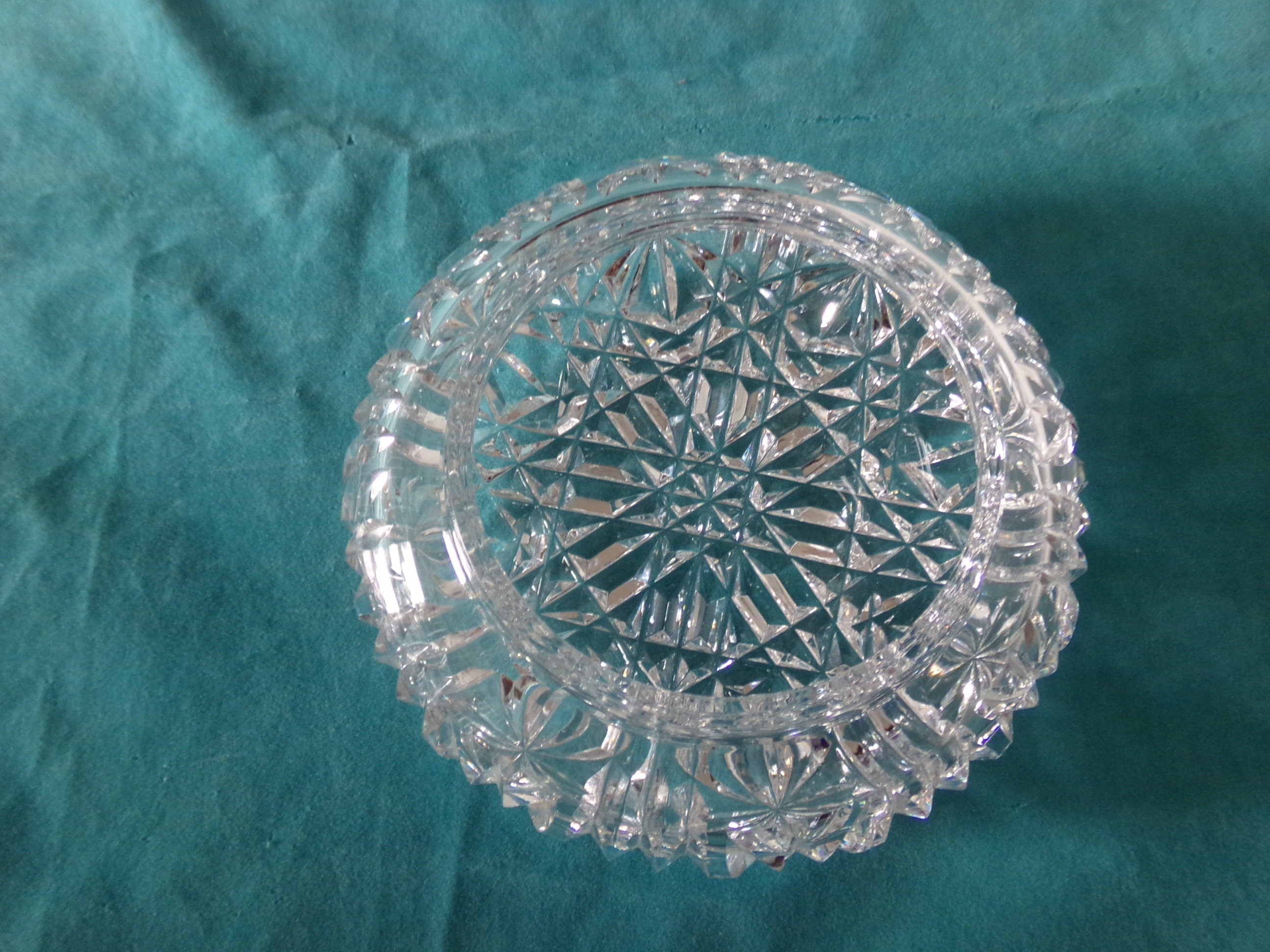 American Brilliant Cut Glass Puff Box or Powder Box - Etsy