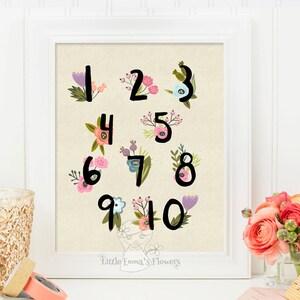 Wildflower print Floral Nursery print wall art nursery decor | Etsy