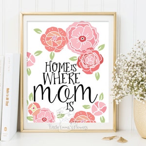 Home is Where Mom is Print Mothers Day Ideas Gifts for Mom Printable ...