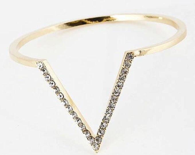 Rhinestone V Arm Cuff Arm Bracelet Arm Jewelry Rhinestone - Etsy