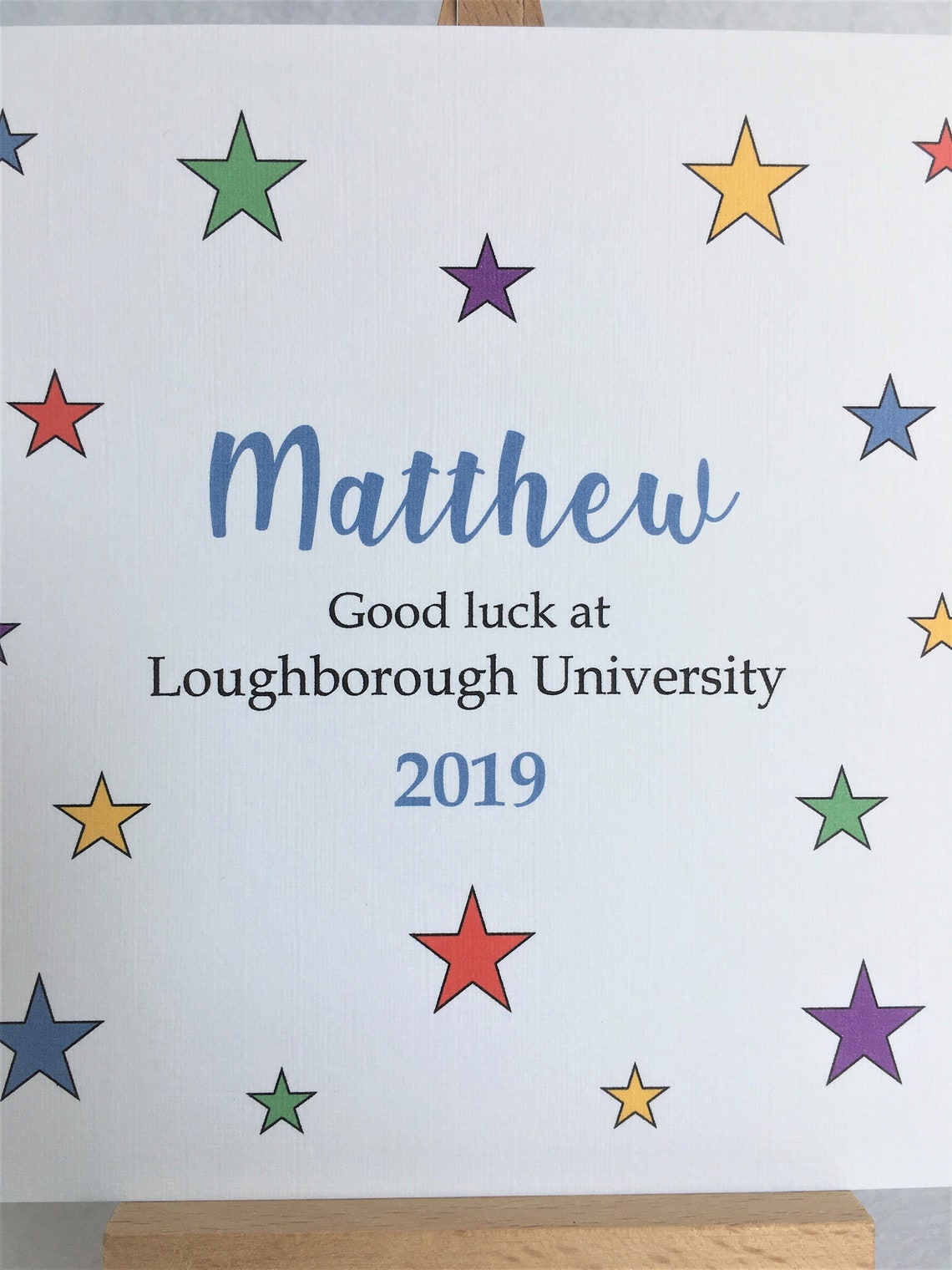 Personalised good luck at University card starting University | Etsy