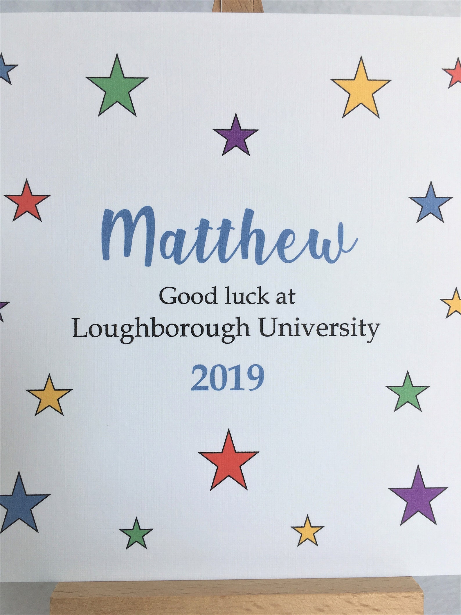 Personalised good luck at University card starting University | Etsy