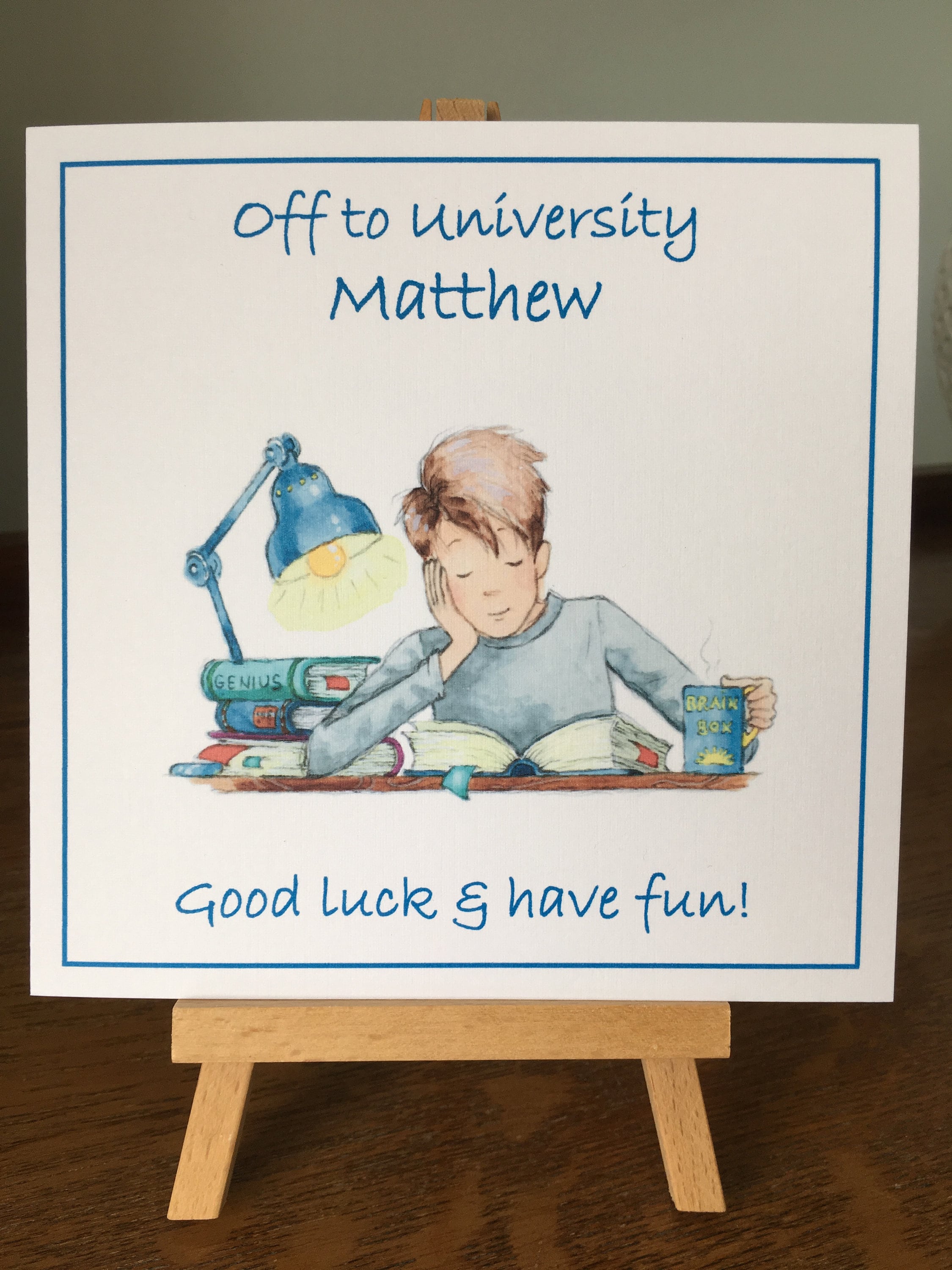 Good Luck at Uni Card Male Image University Card off to Uni - Etsy UK