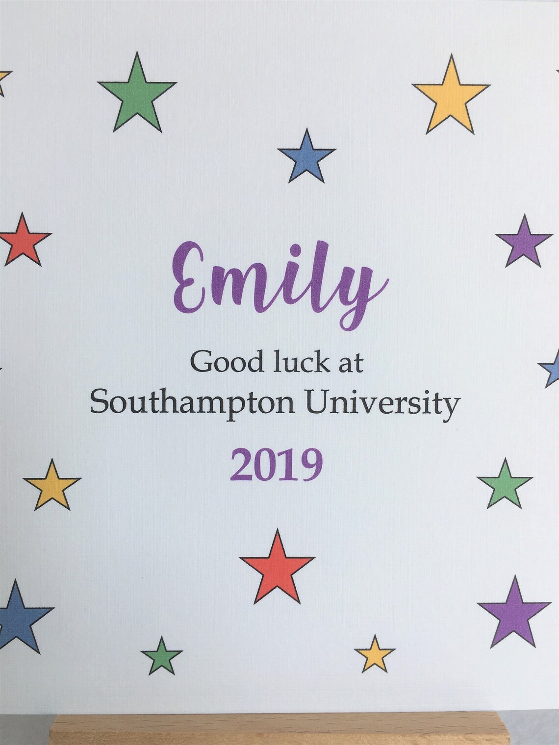 Personalised good luck at University card starting University | Etsy
