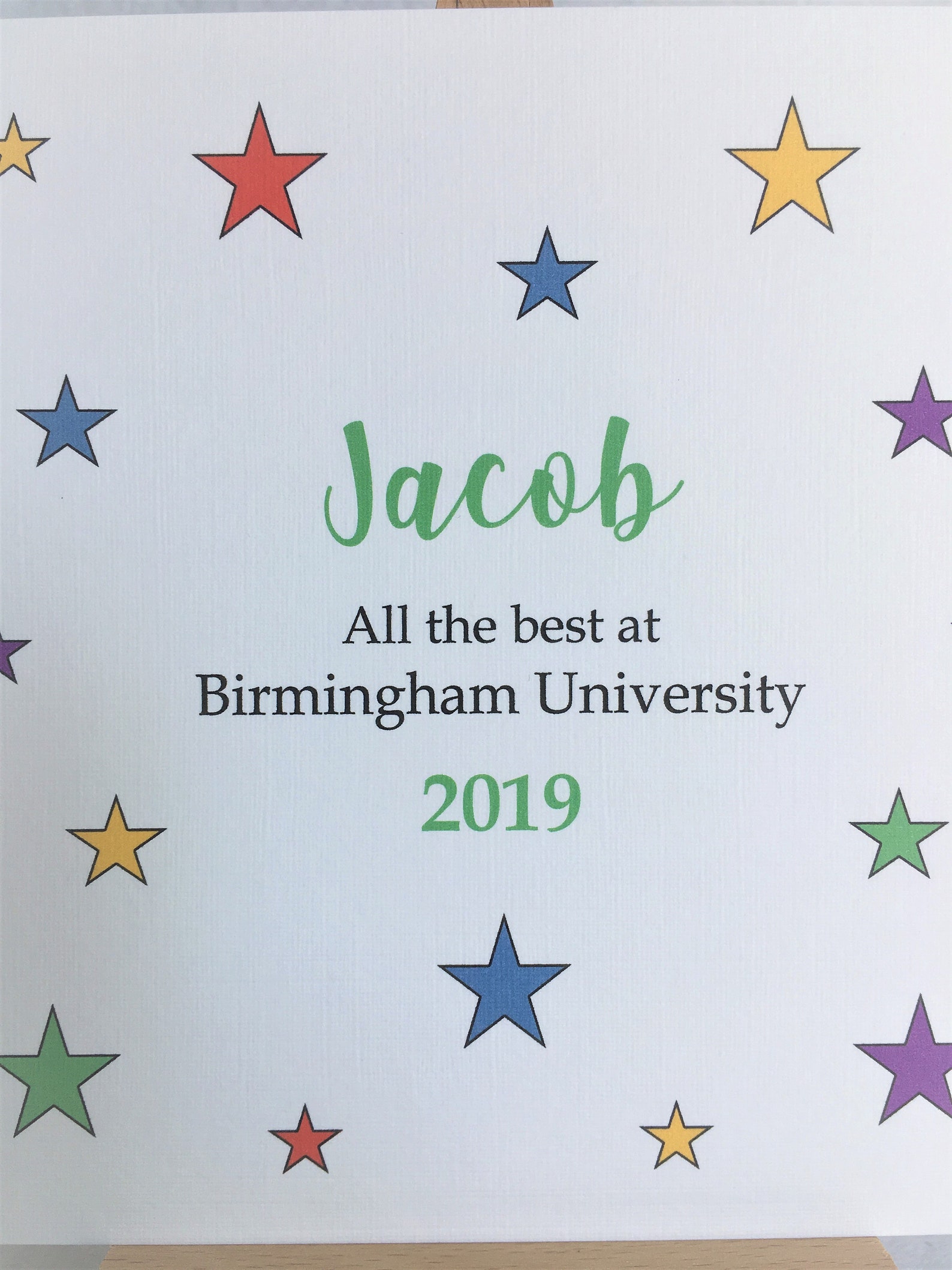Personalised good luck at University card starting University | Etsy