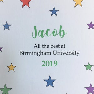 Personalised Good Luck at University Card 2024, Starting University ...