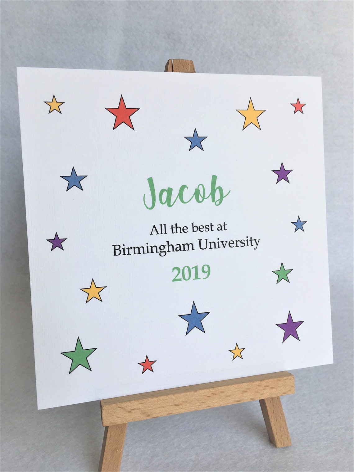 Personalised good luck at University card starting University | Etsy