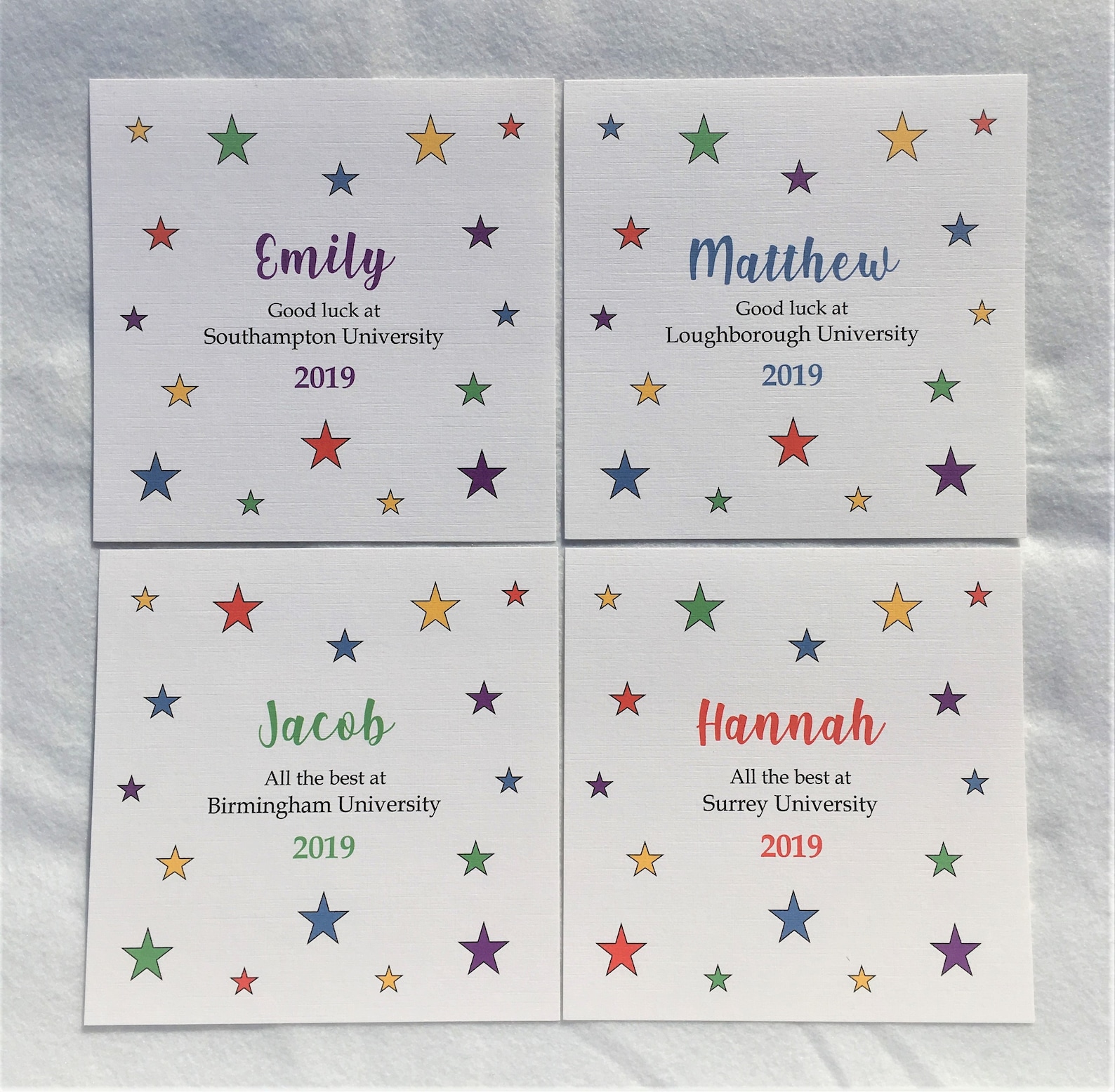 Personalised good luck at University card starting University | Etsy