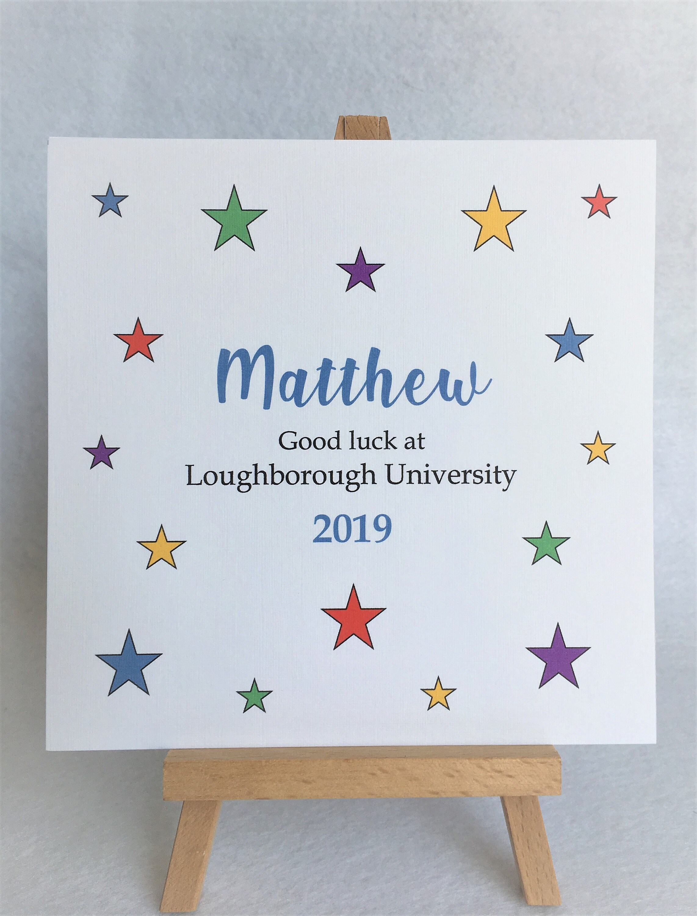 Personalised good luck at University card starting University | Etsy