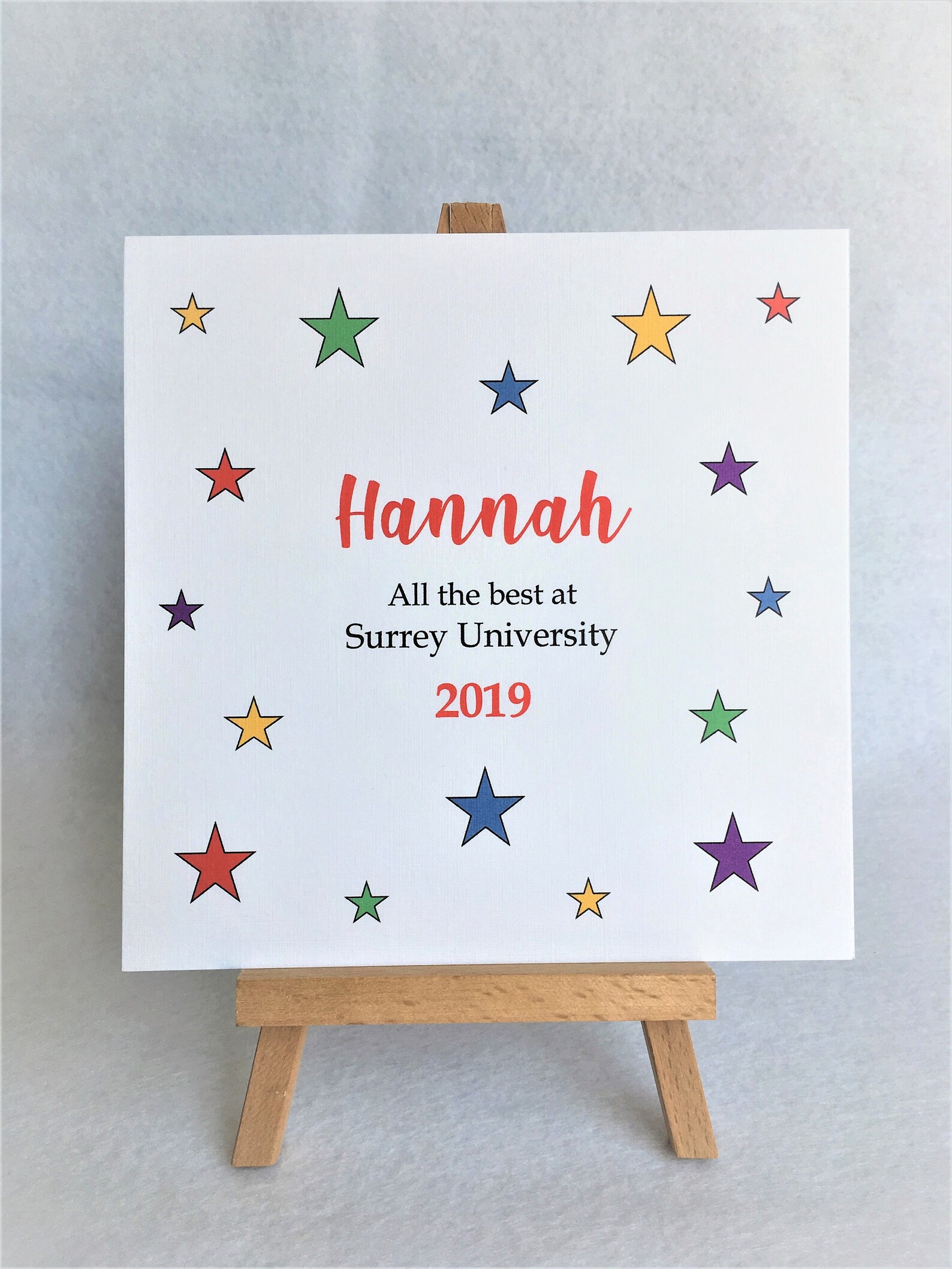 Personalised good luck at University card starting University | Etsy