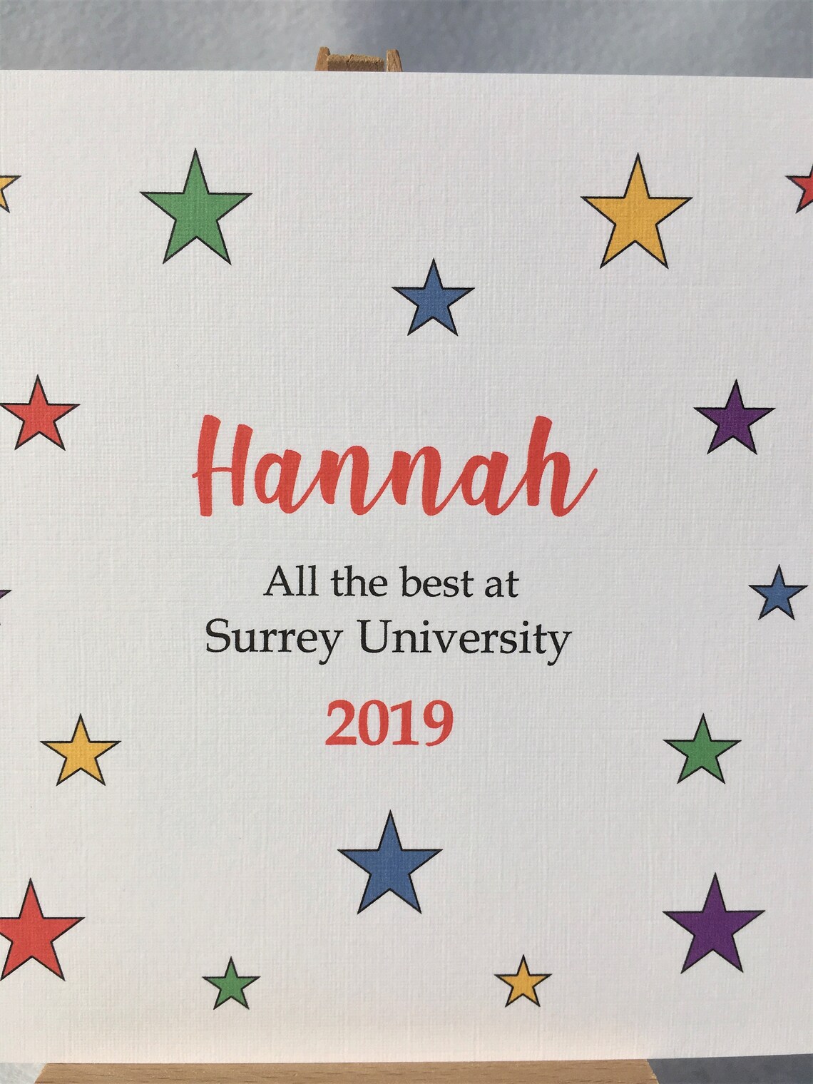 Personalised good luck at University card starting University | Etsy