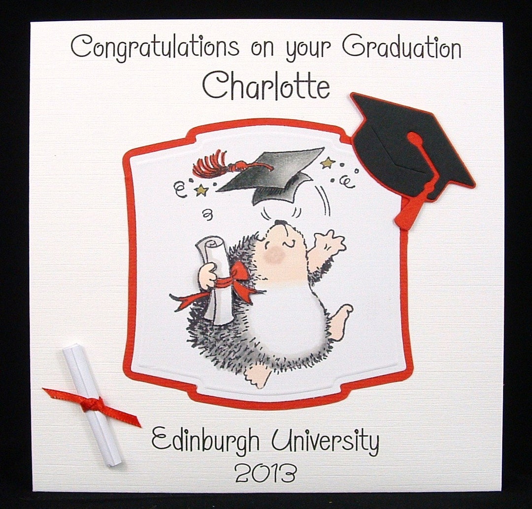 Personalised Graduation Card, Handmade Keepsake Card - Etsy UK