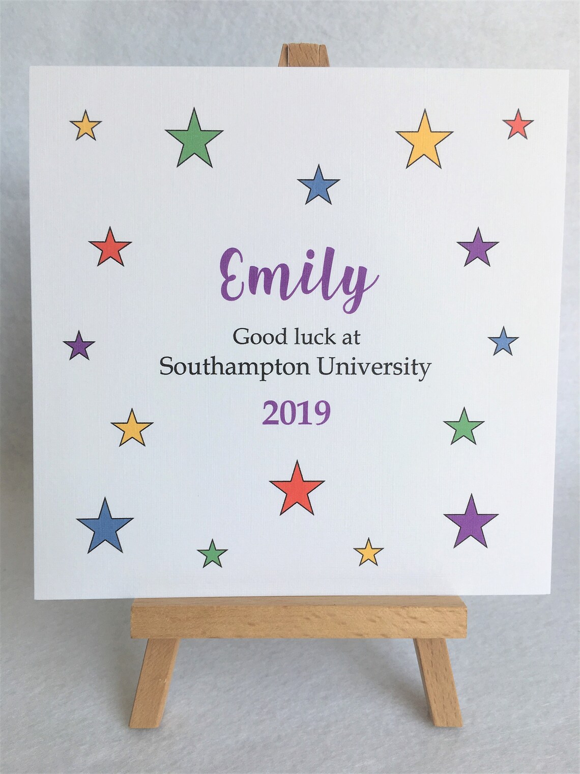 Personalised good luck at University card starting University | Etsy