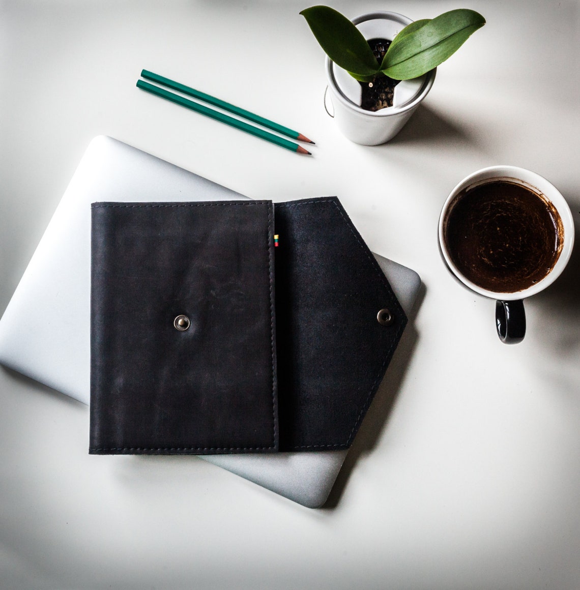 Black Notebook Cover Genuine Leather Journal Cover A5 Notebook - Etsy