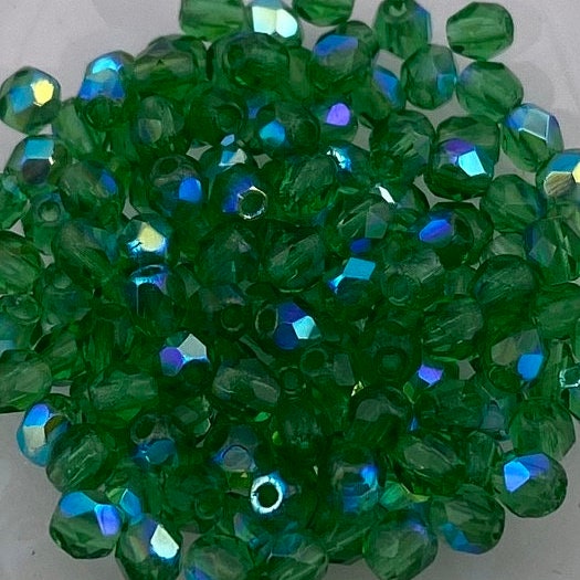 Emerald Green AB Translucent Fire Polish Beads - Etsy
