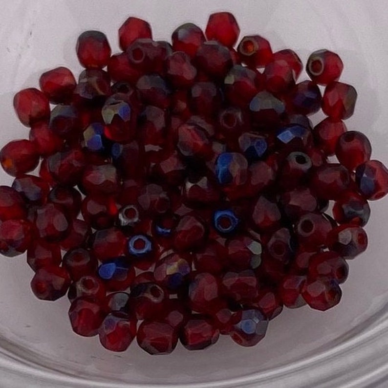 Red Blue Iris Translucent Fire Polish Beads - Etsy